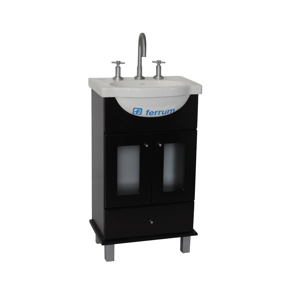 Vanitory para baño 2 Puertas de vidrio 1 cajon para mesada venecia fe