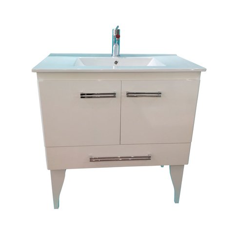 Vanitory para baño retro laqueado con mesada loza sanitaria