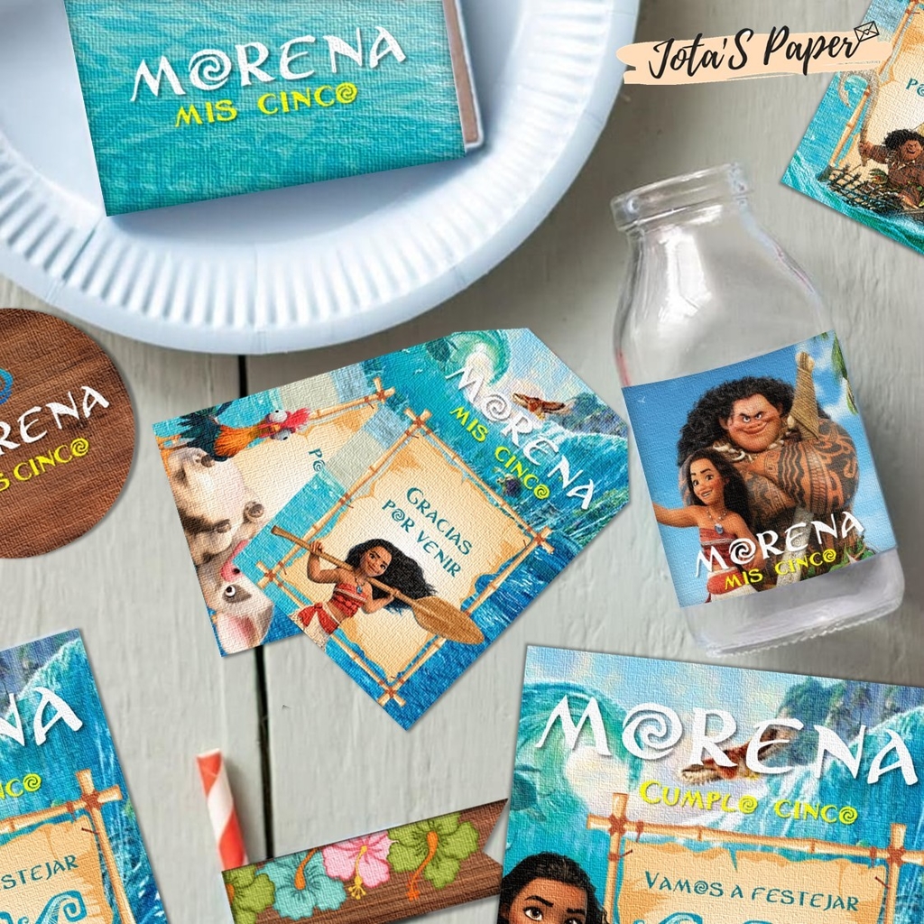 Kit Imprimible MOANA - Comprar en Jotas Paper Kits