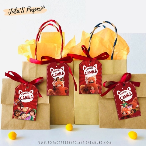 Kit Imprimible TURNING RED - Jotas Paper Kits