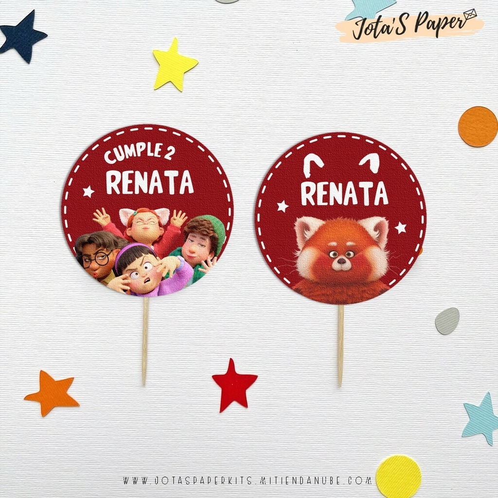 Kit Imprimible TURNING RED - Jotas Paper Kits