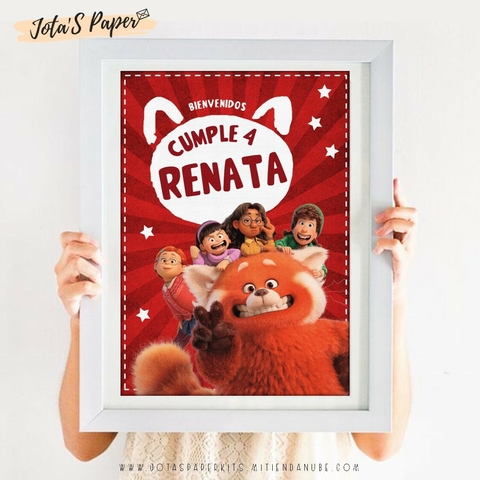 Kit Imprimible TURNING RED - Jotas Paper Kits