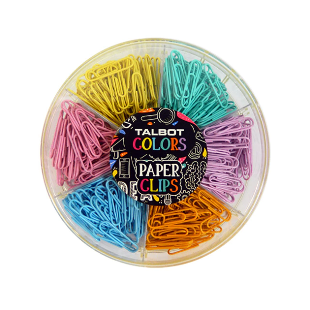 Kit Pastel Clips 33Mm Torta 6 Colores - Talbot