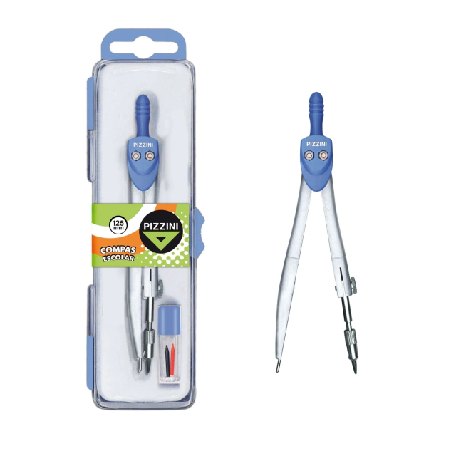 Compas Escolar Metalico Mina 125 Mm - Pizzini