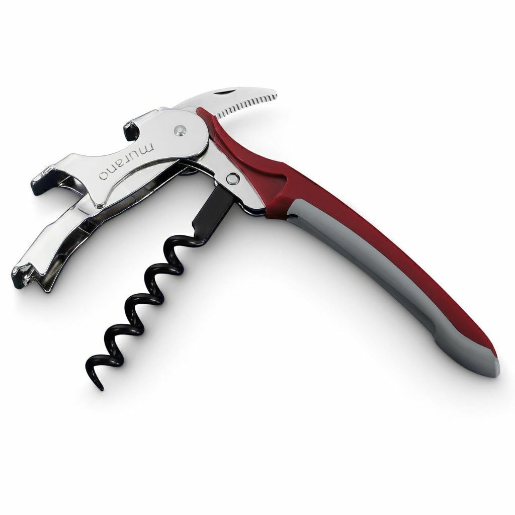 Sacacorchos Profesional de Dos Tiempos con Destapador Murano Rojo MA56R/2