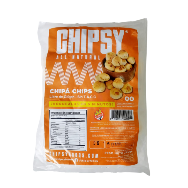 Chipás Congelados para Hornear x 240 Gr - Chipsy Food