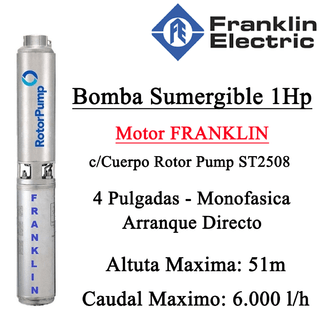 Bomba Sumergible Franklin 1.5Hp Con Tablero