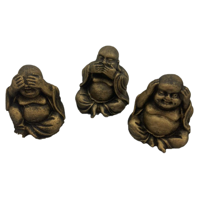TRIO BUDA CHINES SABEDORIA CEGO SURDO E MUDO - WiccaA