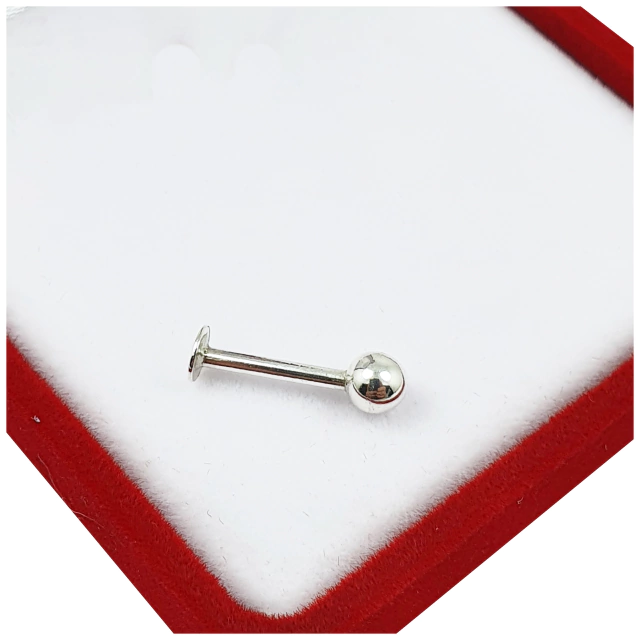 Piercing Plata 925 Labret Conito Bolita Hélix Aro Menton