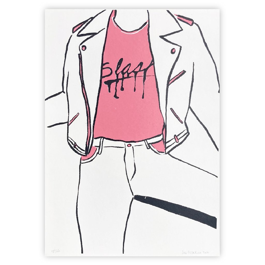 serigrafía impresa a dos tintas sobre papel