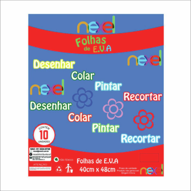 E.V.A LISO 40X48 AZUL ESCURO C 10 1,5MM - Art Comercial