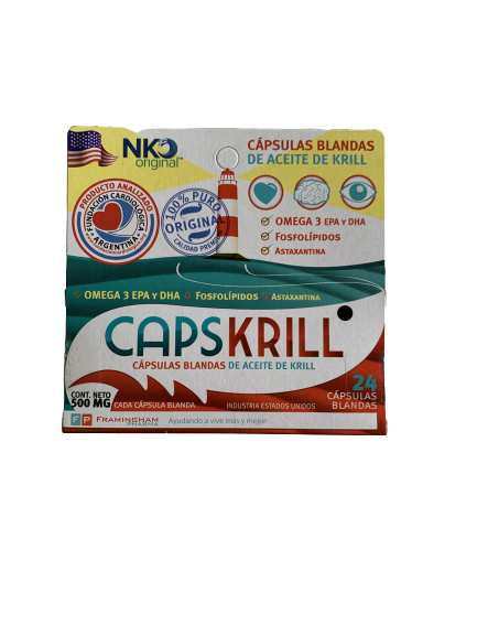 CAPSULAS BLANDAS DE ACEITE DE KRILL 24U CAPSKRILL FRAMINGHAM PHARMA