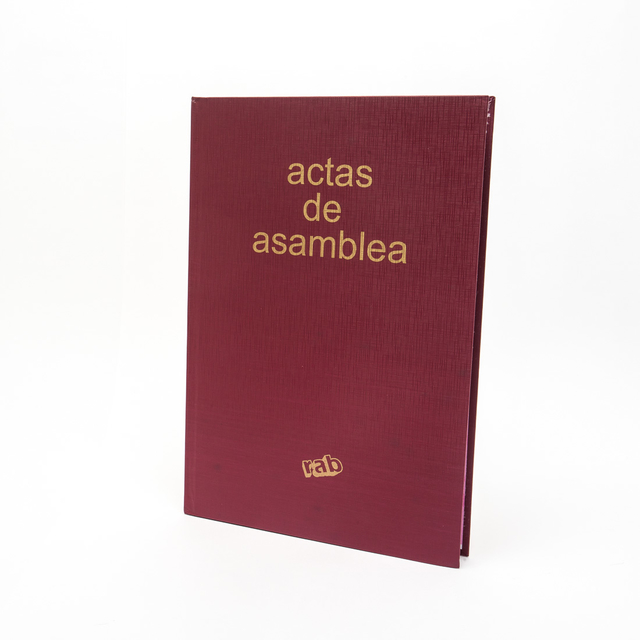 LIBRO ACTA DE ASAMBLEAS 2 MANOS 200 HOJAS TAPA DURA RAB 2314