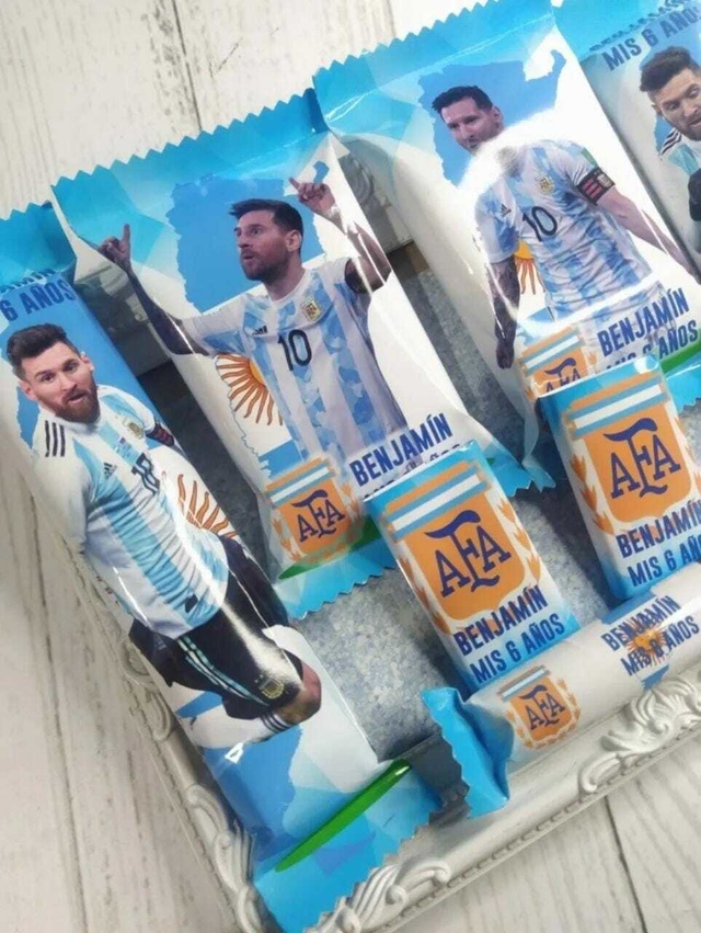 Golosinas Personalizadas para 10 chicos "Messi seleccion Argentina"