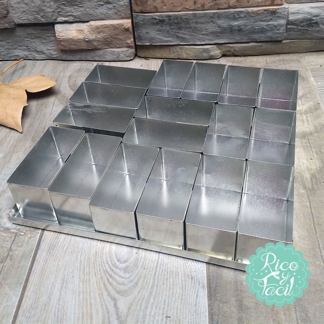 Molde set de mini tortas rectangulares - Rico y fácil