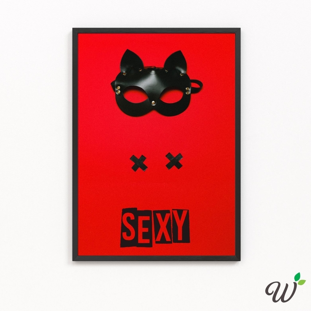 Woodecora Quadro Decorativo Sexy A3 Com Moldura