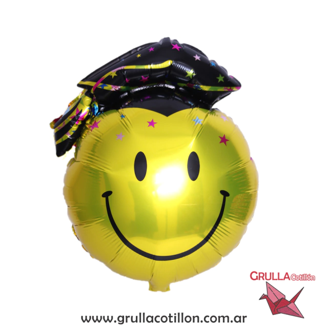 GLOBO EGRESADOS EMOJI 60 cm. - GRULLA COTILLÓN