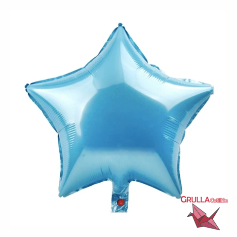 GLOBO ESTRELLA CELESTE 18" - GRULLA COTILLÓN
