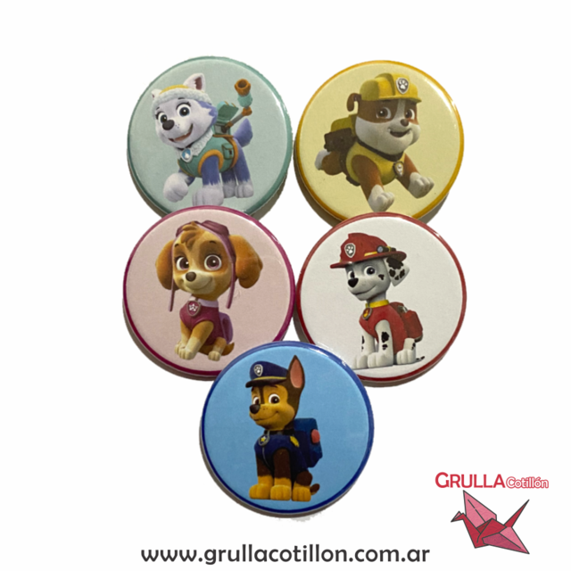 PIN PAW PATROL x5 - Comprar en GRULLA COTILLÓN