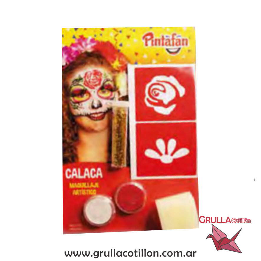 KIT MAQUILLAJE HALLOWEEN - CALACA - GRULLA COTILLÓN