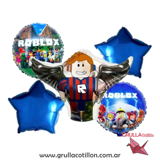 SET 5 GLOBOS ROBLOX - Comprar en GRULLA COTILLÓN