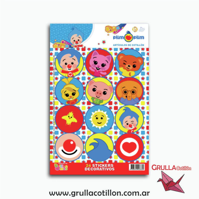 STICKER PLIM PLIM x24 - Comprar en GRULLA COTILLÓN