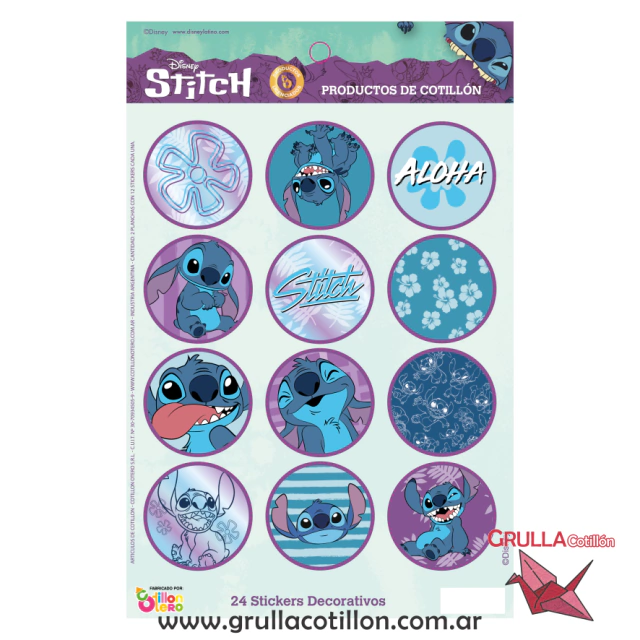 STICKER STITCH x24 - Comprar en GRULLA COTILLÓN