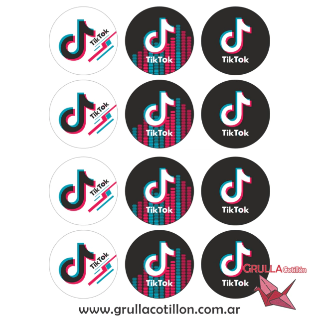STICKERS TIK TOK x12 - Comprar en GRULLA COTILLÓN