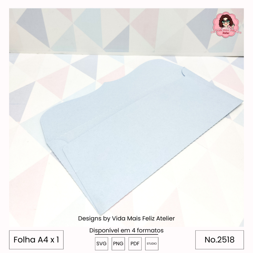 Arquivo De Corte Silhouette Envelope Carta Convite Retangular - 2518