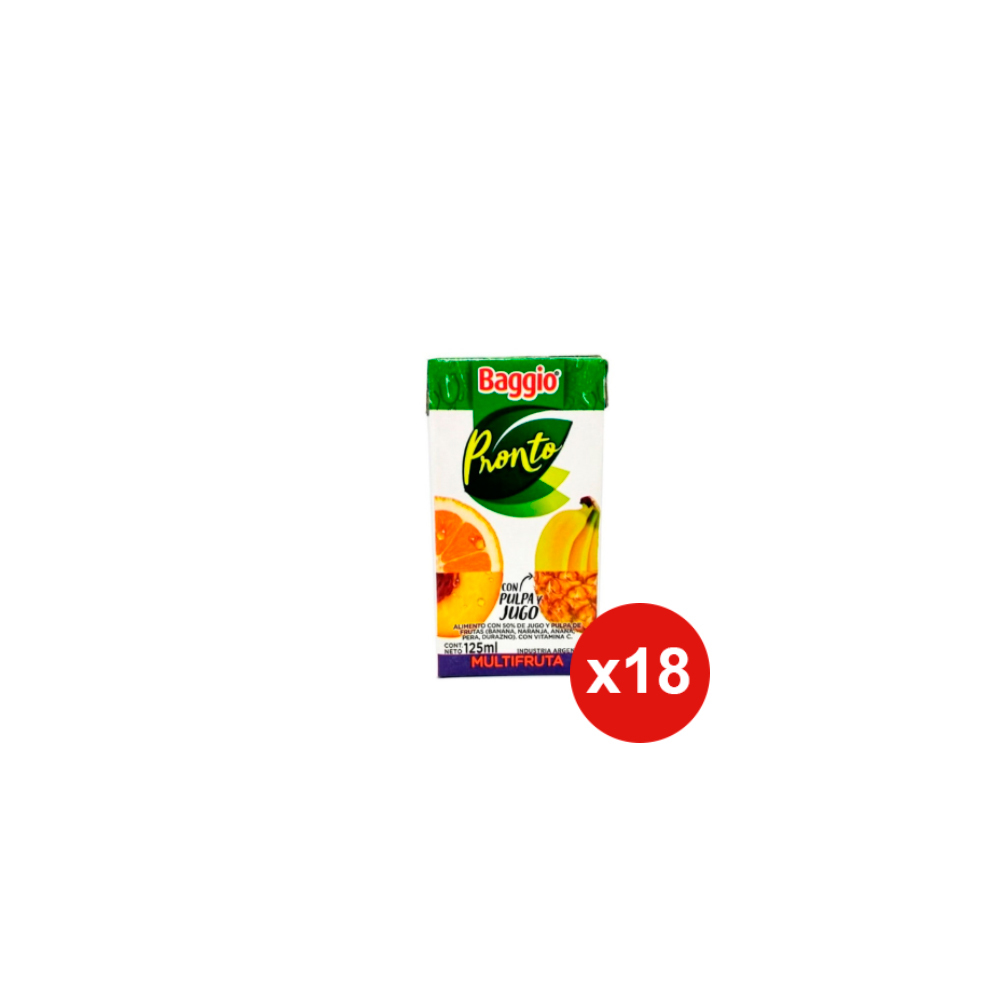 BAGGIO PRONTO MULTIFRUTAL 125ml x 18 u.