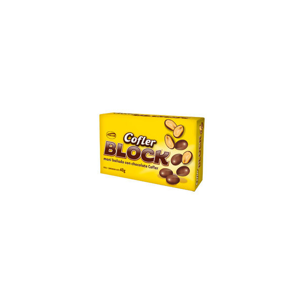 MANI CON CHOCOLATE COFLER BLOCK 40G - Bomboneria Royal
