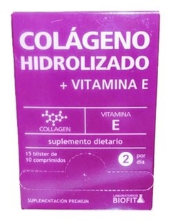 Colageno hidrolizado con vitamina e por 1 blister Laboratorio Biofit