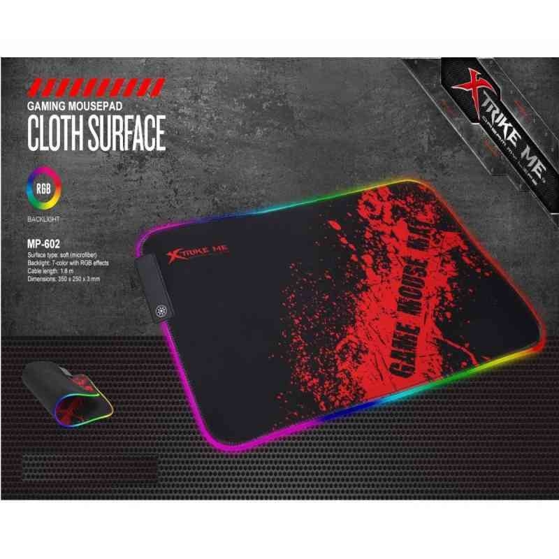 MOUSEPAD XTRIKE ME 350X250X3MM MP-602 RGB