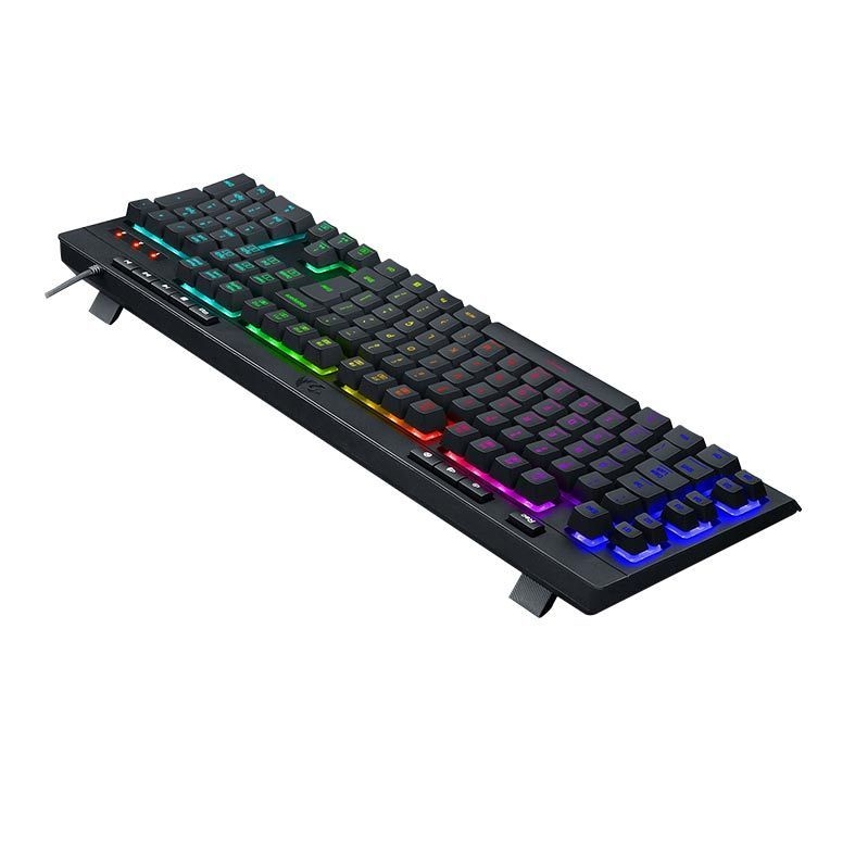TECLADO MEMBRANA GAMER ABNT2 SHIVA RGB PTO