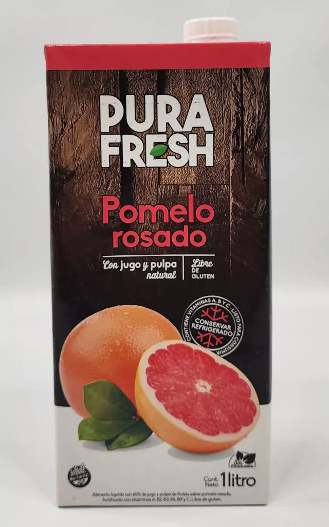 Jugo de pomelo PURAFRESH 1lt. PACK DE 8 UNIDADES.