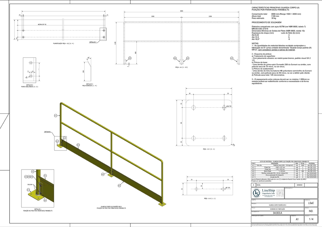 Altura Padrão De Guarda Corpo Industrial - RETOEDU