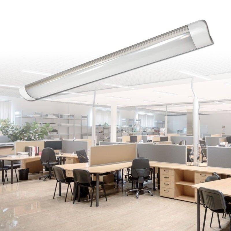 Luminaria Calha Led 18w 60cm Sobrepor Slim Branco Frio