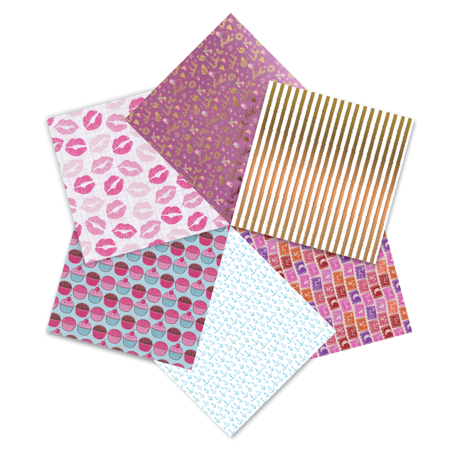 Block de Hojas Estampadas (N°1) 30x30 cm 210g