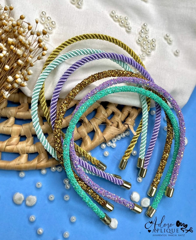 94 - Kit Tiara Tubinho Flocado ou Fio São Francisco A Pequena Sereia ...