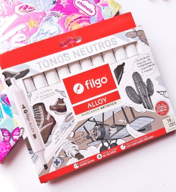 Marcadores Artísticos Tonos Neutros Filgo Alloy x 12 unidades