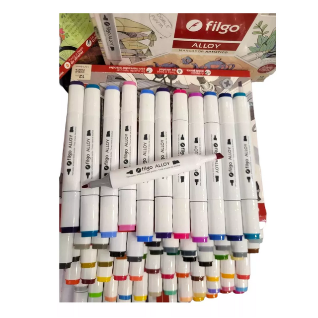 Marcadores Artísticos Tonos Clásicos Filgo Alloy x 12 unidades