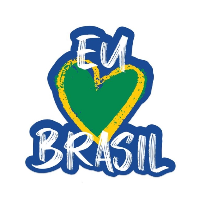 Adesivo Eu Amo Brasil - Comprar em Criativa Festas