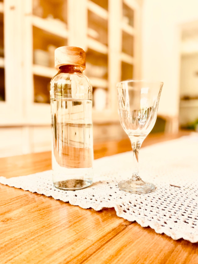 Botellas con tapa de Madera