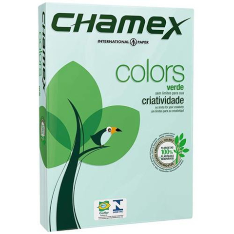 PAPEL SULFITE A4 500FLS COLORS VERDE - CHAMEX
