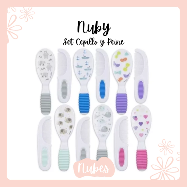 SET NUBY CEPILLO Y PEINE - Comprar en Pañalera Nubes