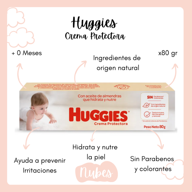 CREMA PROTECTORA HUGGIES - Comprar en Pañalera Nubes