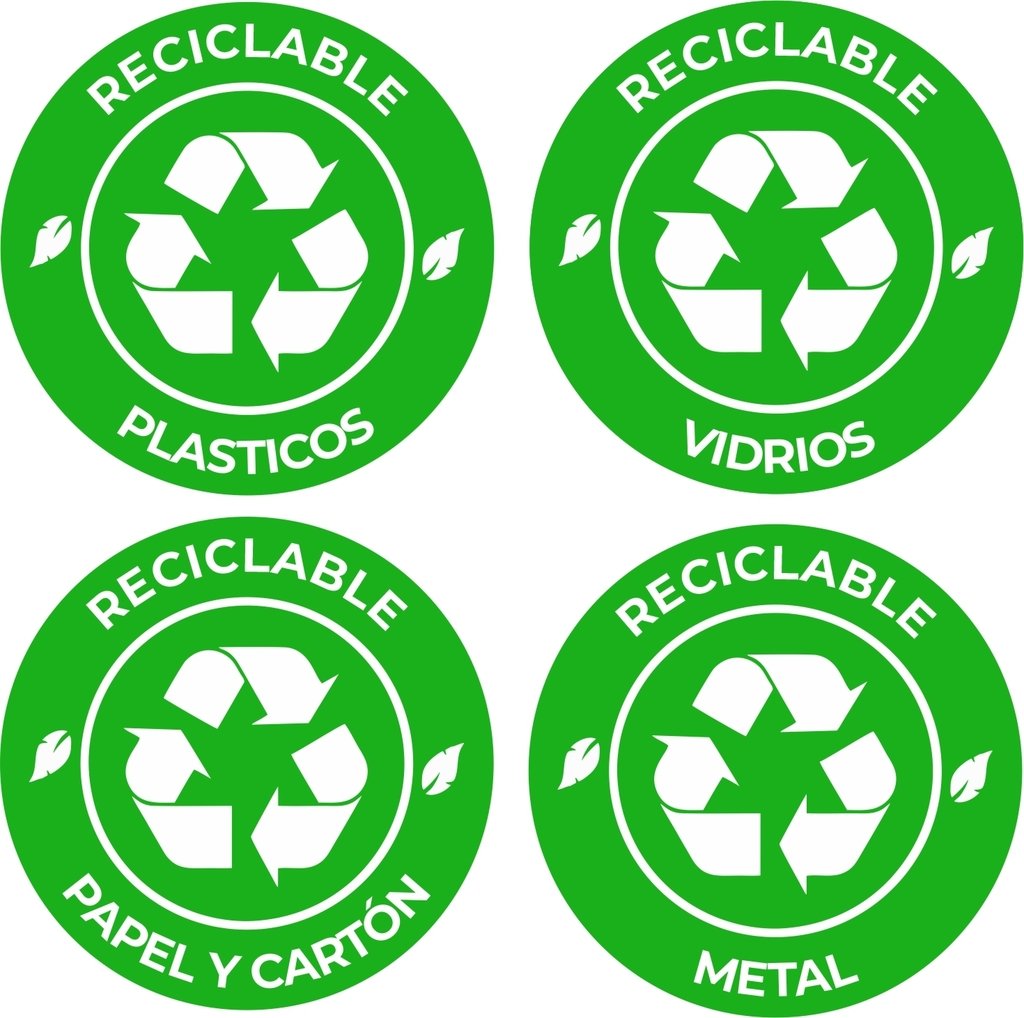 STICKERS PARA TUS RESIDUOS 5 X 5 CM