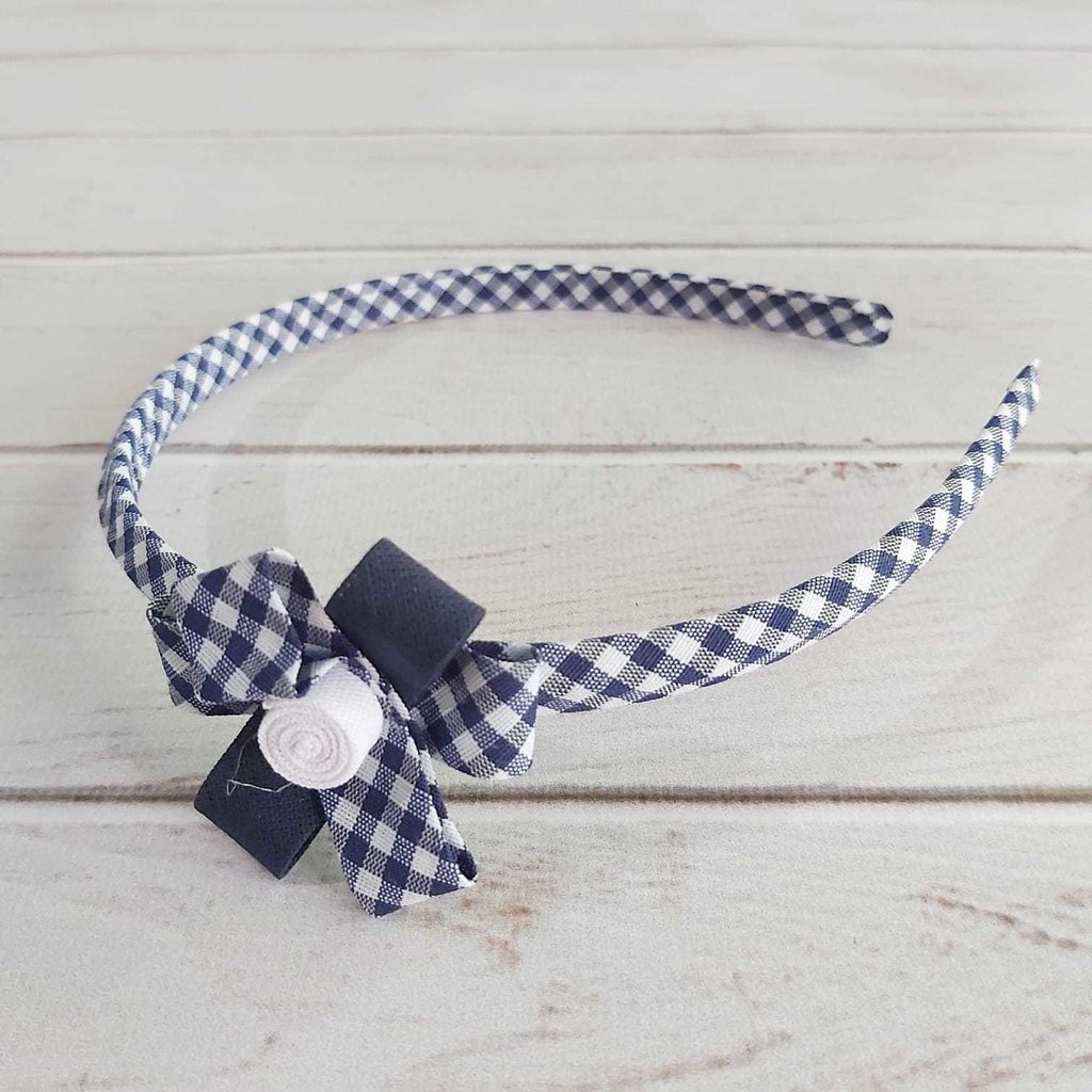 Vincha Flor Cuadritos - Comprar en El Baúl de Emma