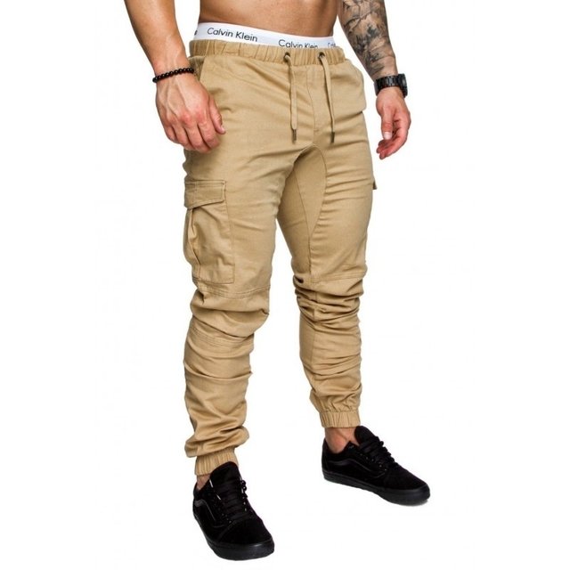 Calça Cargo Masculina Estilo Jogger De Sarja