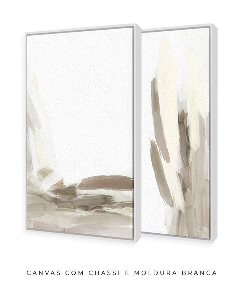 Composição com 2 Quadros Decorativos - Neutral Mix 03 + 04